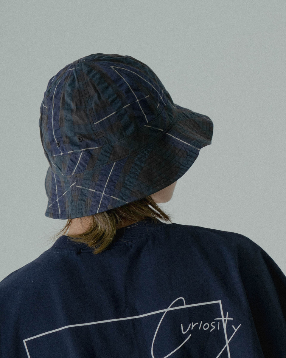 Madras Checker Bucket Hat navy【M23-acc001ny】 – sense